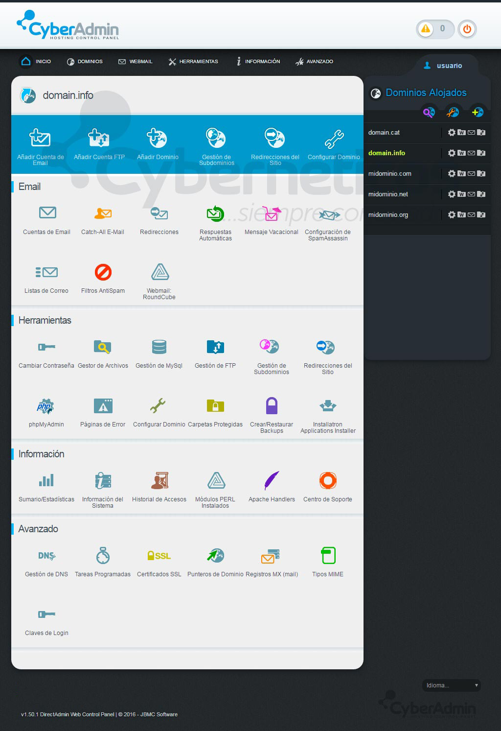 Hosting para alojar todas tus páginas web, planes multidominio